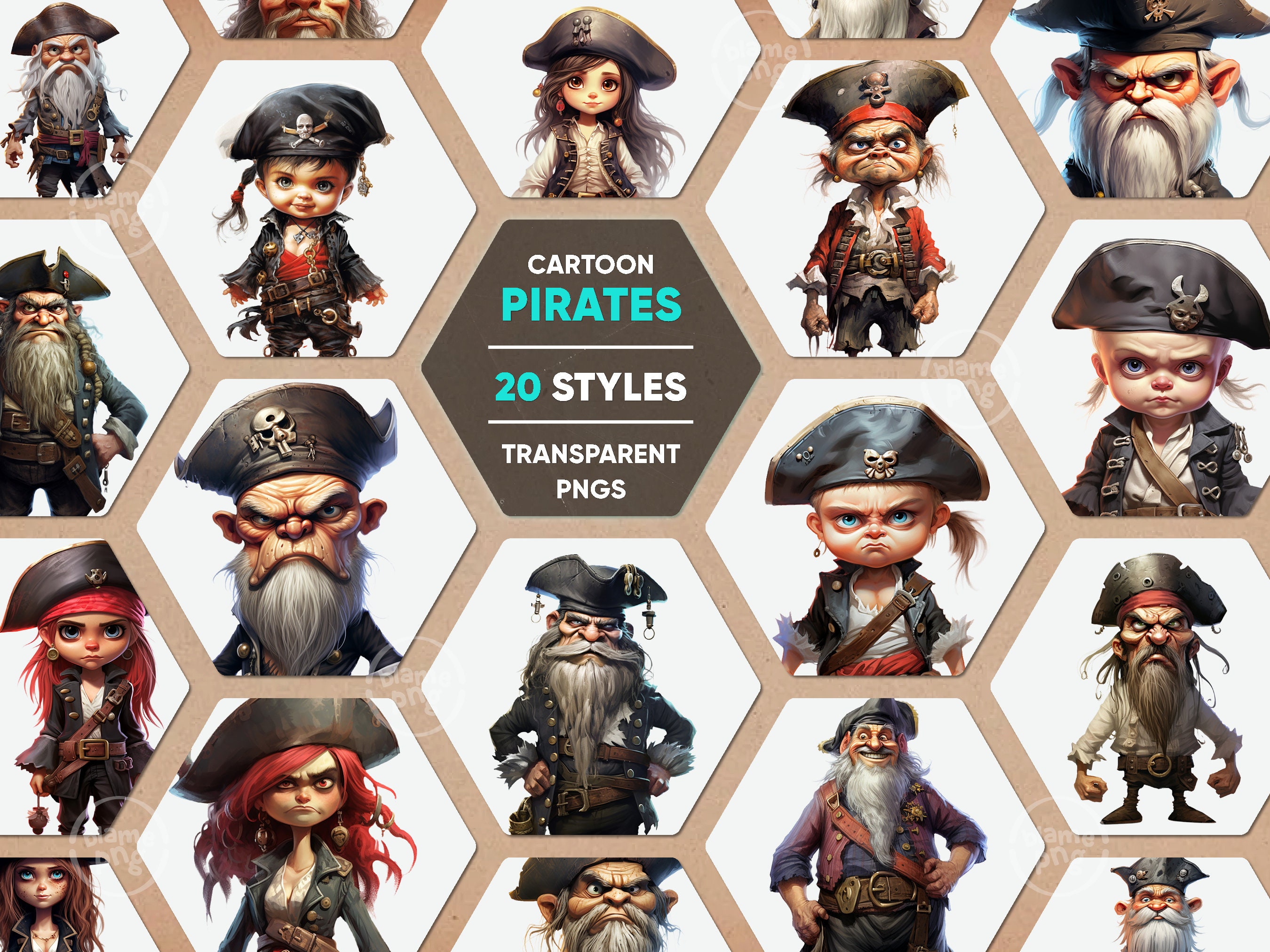 Cute Pirate Clipart, Cartoon Pirates PNG, Baby Pirate Clip Art, Funny ...