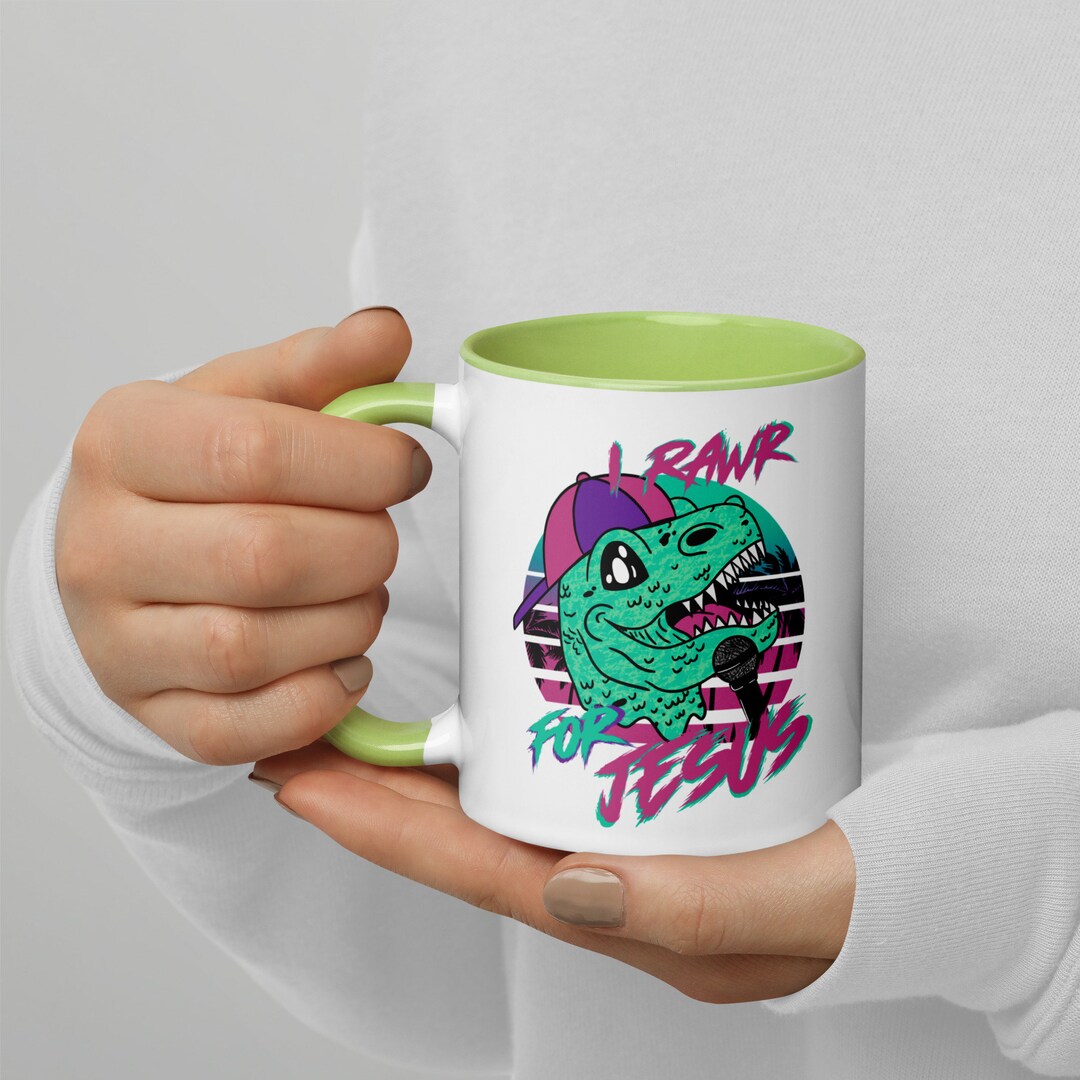Mug With Color Inside, Coffee, Worship, Dinosaur, Singing Dinosaur ...