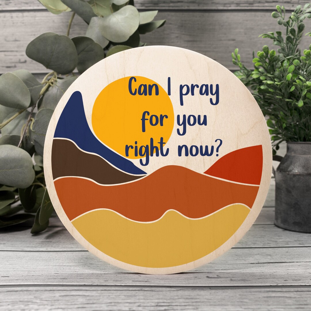 Nature Pray Wood Sign 10 round, Christian Wall Art, Wooden Sign, Wood ...