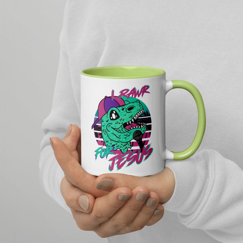 Mug With Color Inside, Coffee, Worship, Dinosaur, Singing Dinosaur ...