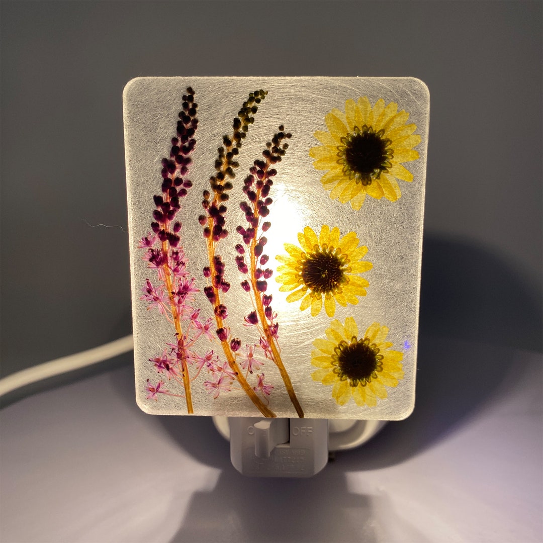 Handcraft Nightlight, Real Dry Flower, Soft Warm Light, Birthday Gifts ...
