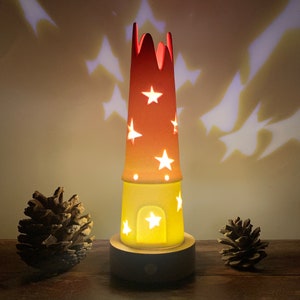 Handmade Porcelain Table Lamp, Ceramic Desk Lamp, Bedside Lamp, Stars ...