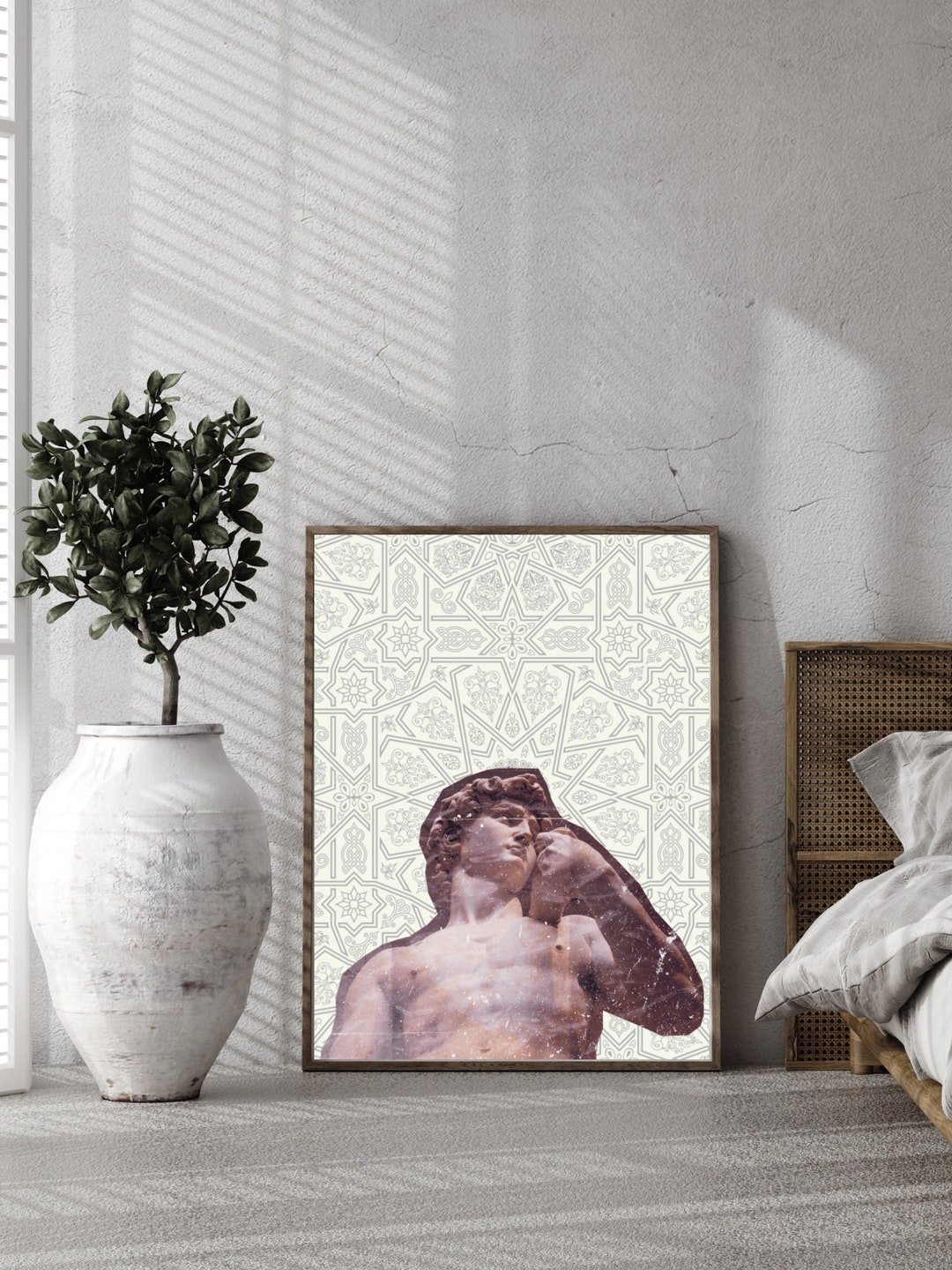Vintage Greek Statue David Digital Print Timeless Elegance Meets Modern ...