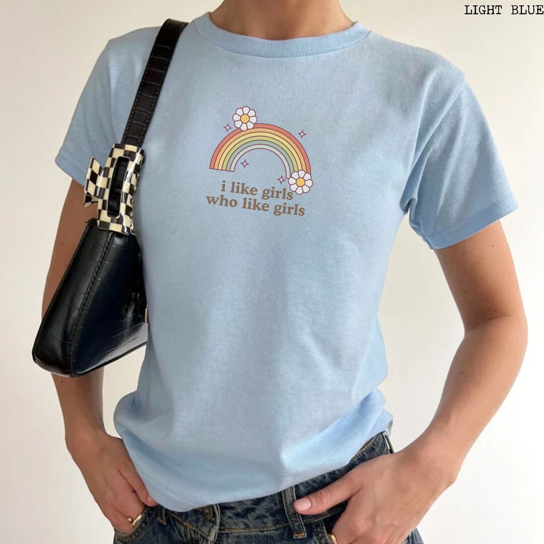 LGBT Shirt, I Like Girls Who Like Girls Y2K Baby Tee, Cat Shirts, Funny ...