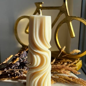 Wave Twist Pillar | Candle | Decor | House Decor | Candle | Handmade ...