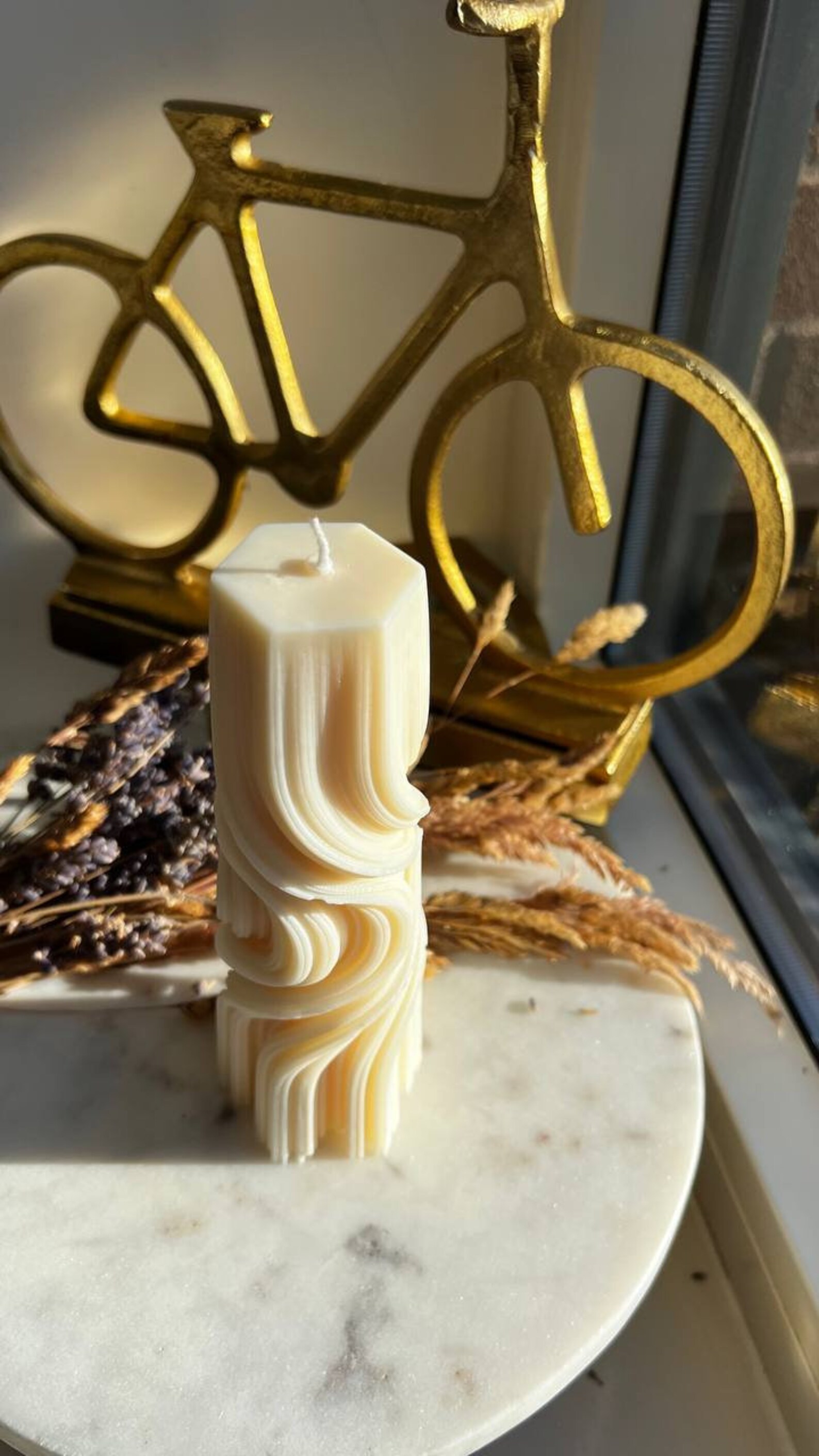 Wave Twist Pillar | Candle | Decor | House Decor | Candle | Handmade ...