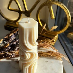 Wave Twist Pillar | Candle | Decor | House Decor | Candle | Handmade ...