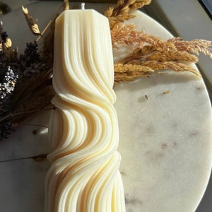 Wave Twist Pillar | Candle | Decor | House Decor | Candle | Handmade ...