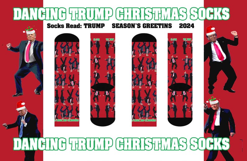 TRUMP DANCING HOLIDAY Socks - Etsy
