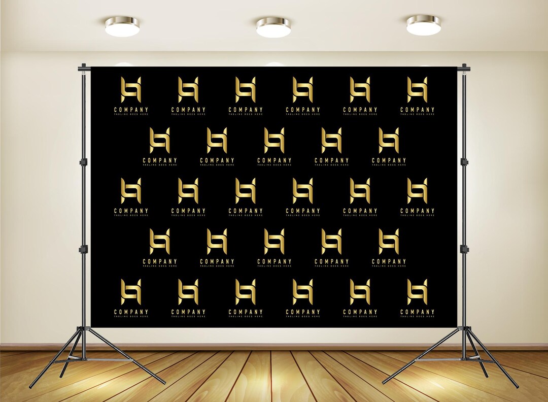 Personalized Step and Repeat Logo Wall Backdrop Birthday Wedding Party ...