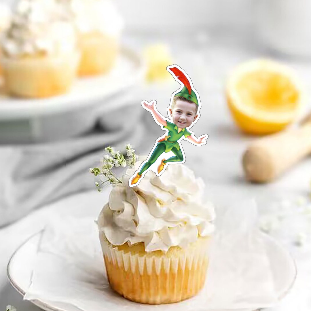 Custom Photo Cupcake Toppers Printable,peter Pan Birthday Cupcake ...