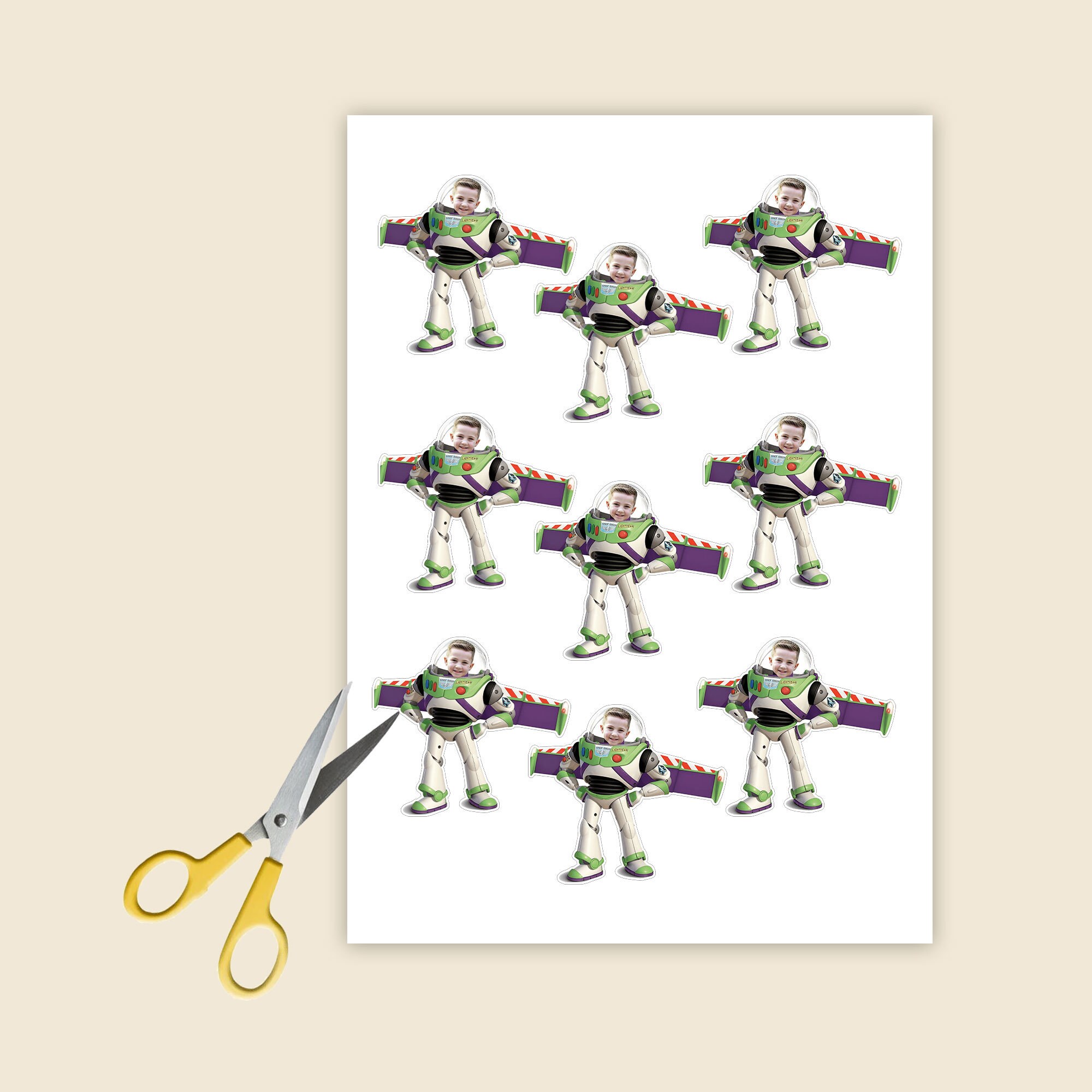 Custom Buzz Lightyear Photo Cupcake Toppers Printable, Toy Story Woody ...