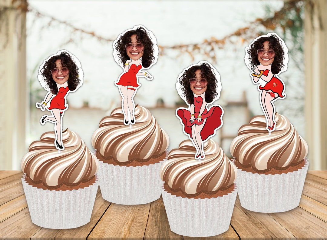 Custom Betty Boopphoto Toppers, Betty Boop Face Cupcake Toppers ...
