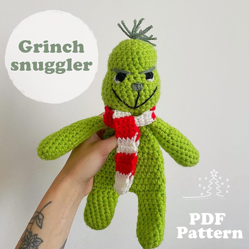 GRINCH Plushie Crochet Pattern, Christmas Crochet Pattern, Crochet ...
