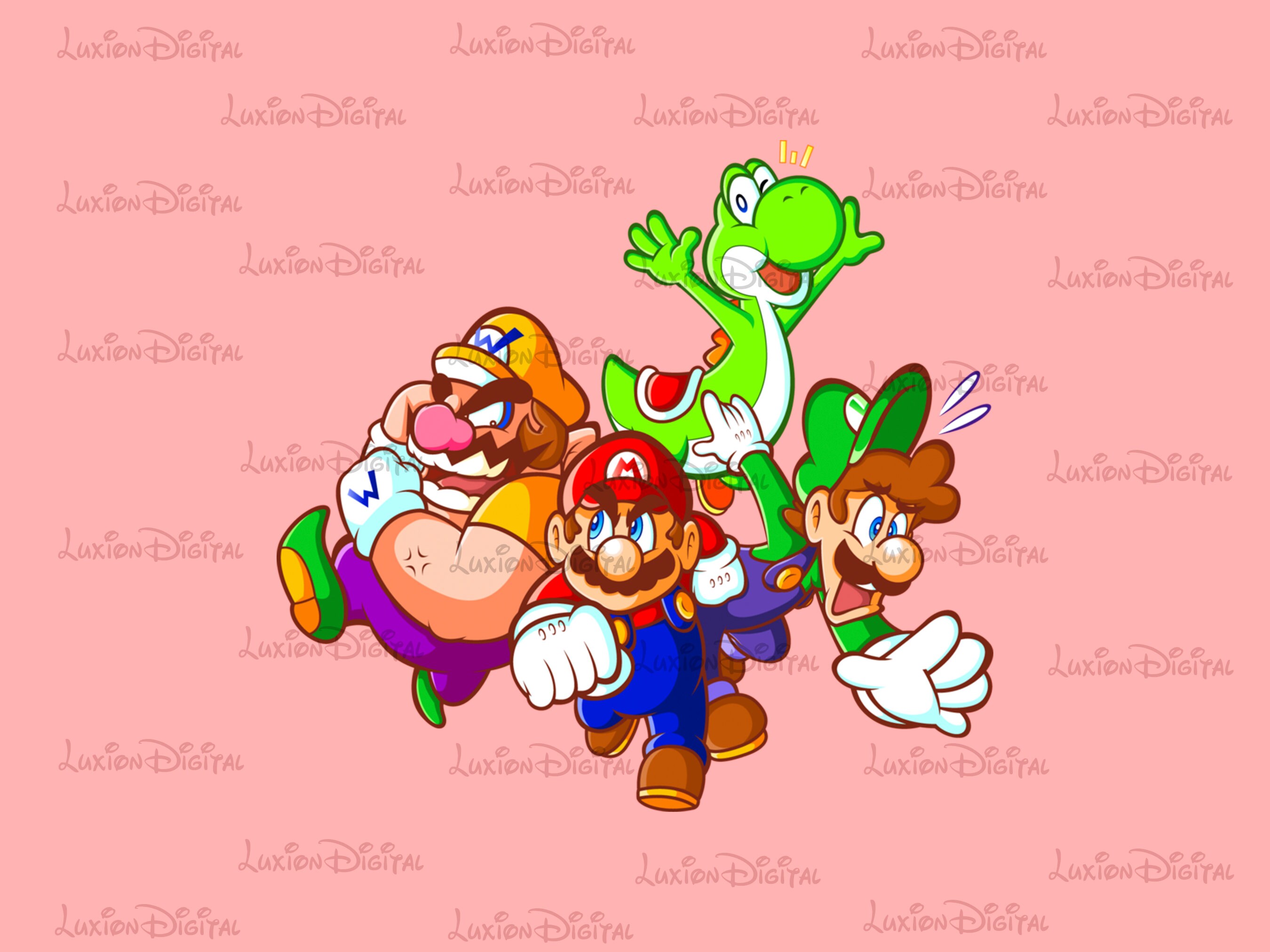 Super Mario Teams Yoshi Png File Super Mario Yoshi Special - Etsy