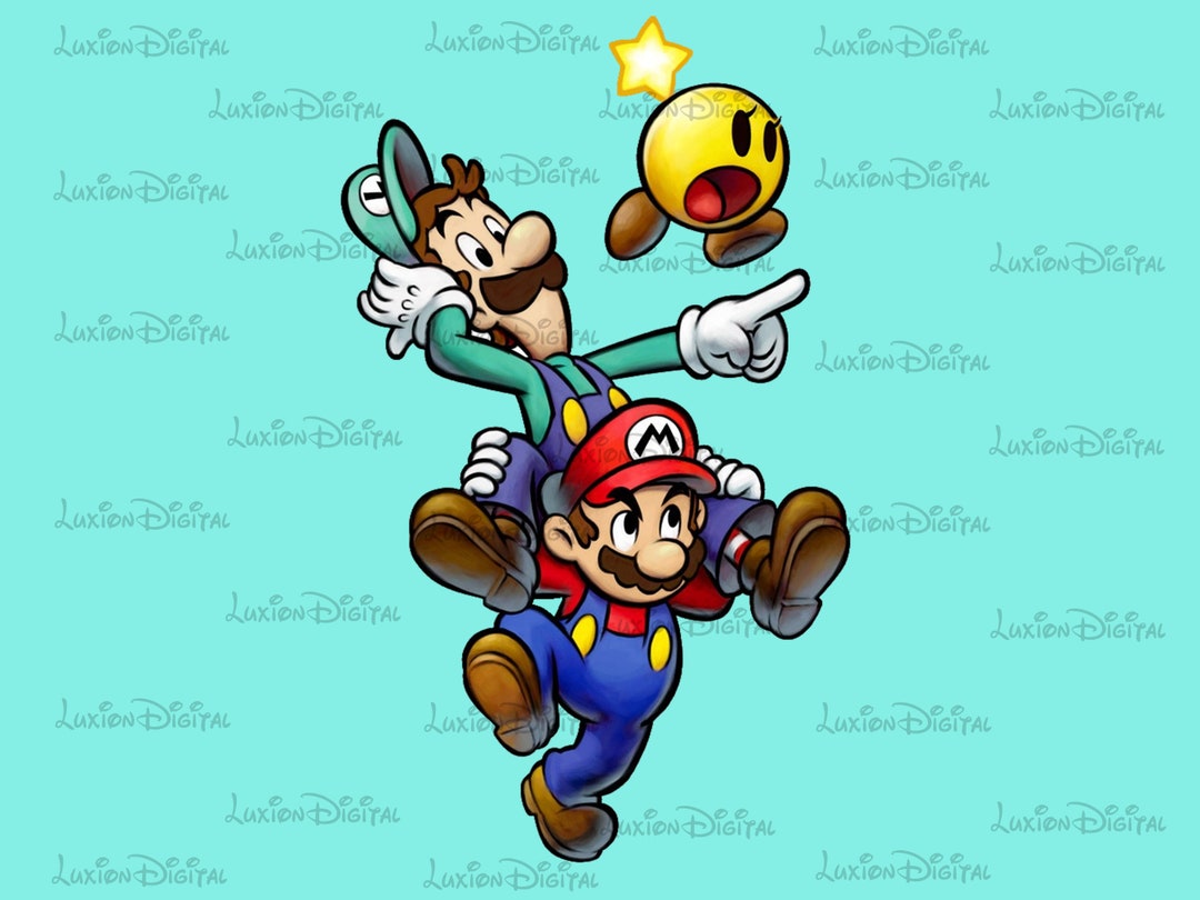 Super Mario Teams Luigi Png File Super Mario Luigi Special - Etsy