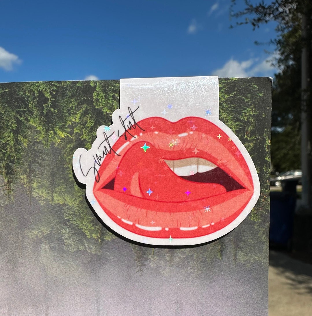 Smut Slut Spicy Lips Holographic Magnetic Bookmark Sparkly Etsy