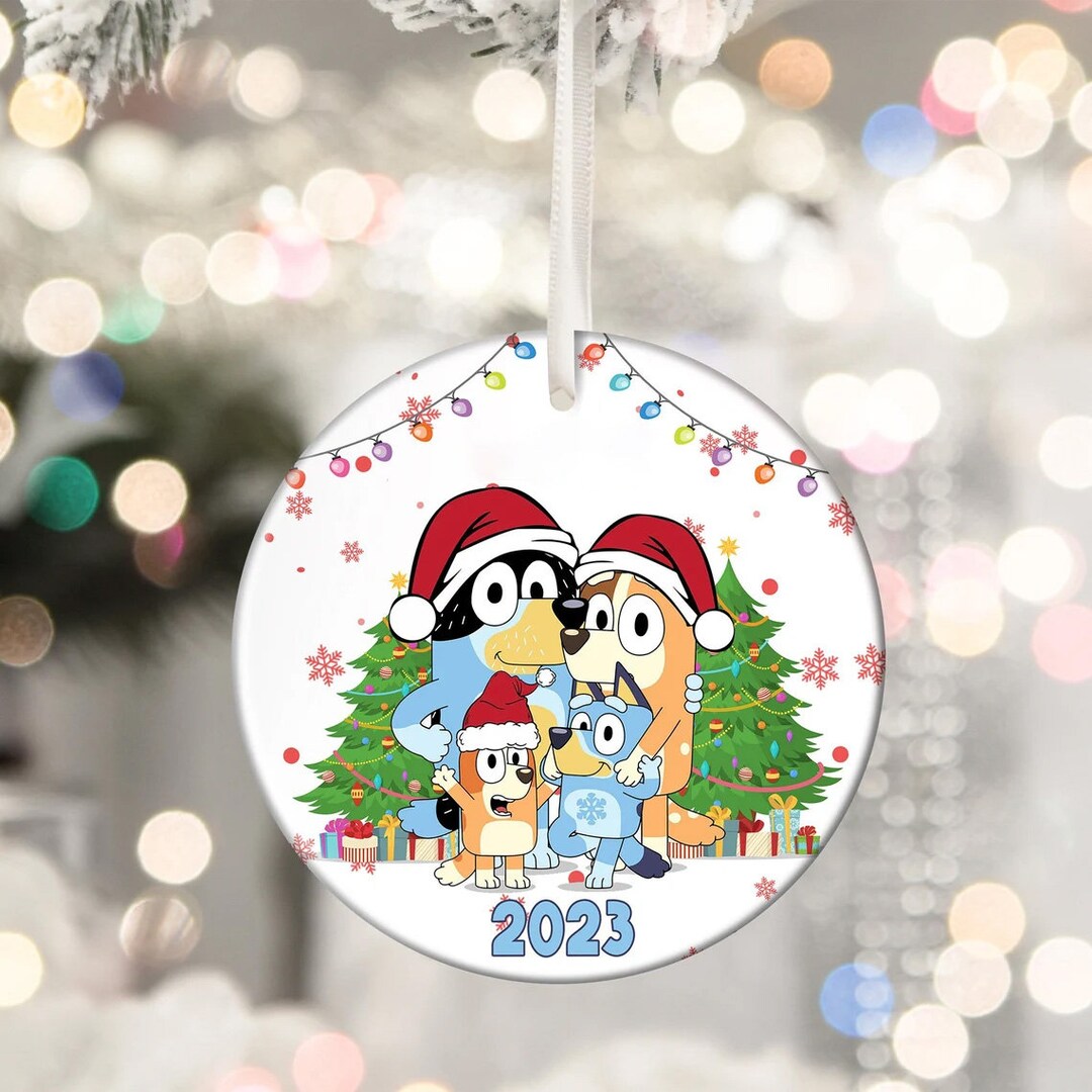 Christmas Bluey Ornament Bluey Family Christmas Ornament - Etsy