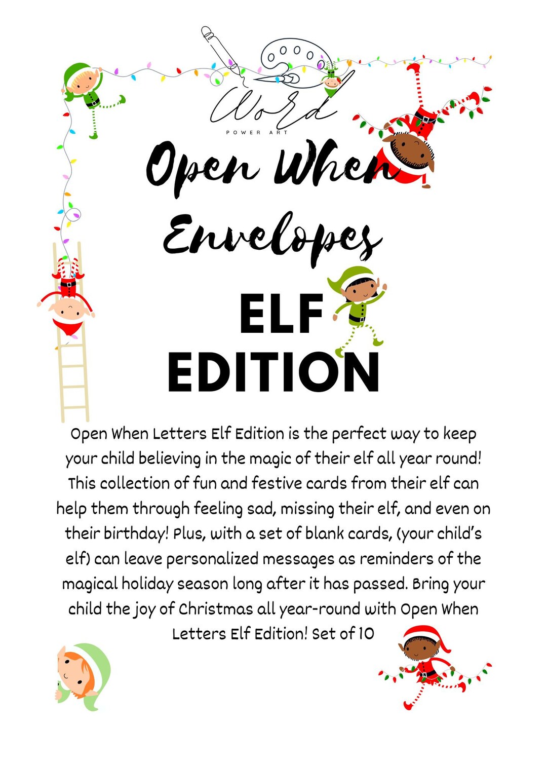 Open When Elf Edition Letters Cutest Gift Ever - Etsy