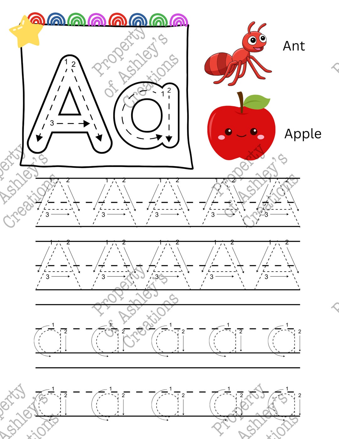 Dry Erase Tracing Alphabet Letters A-Z - Etsy