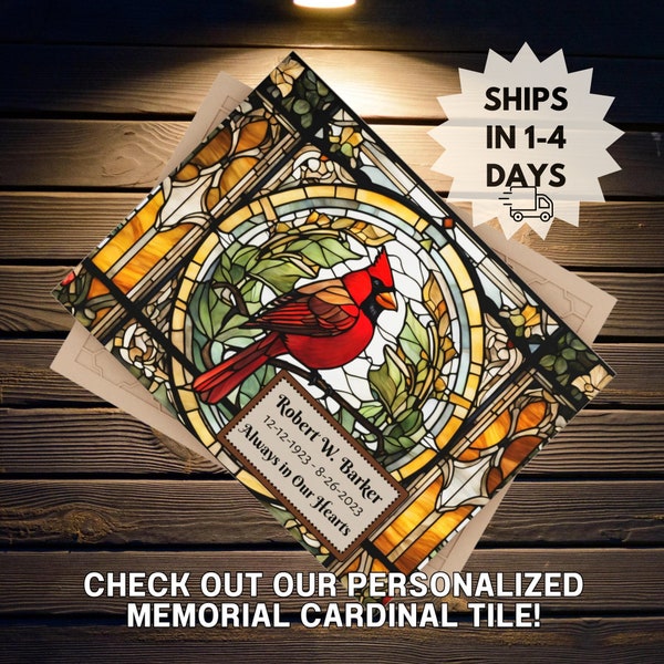 Stained Glass Memorial Plaque - Etsy