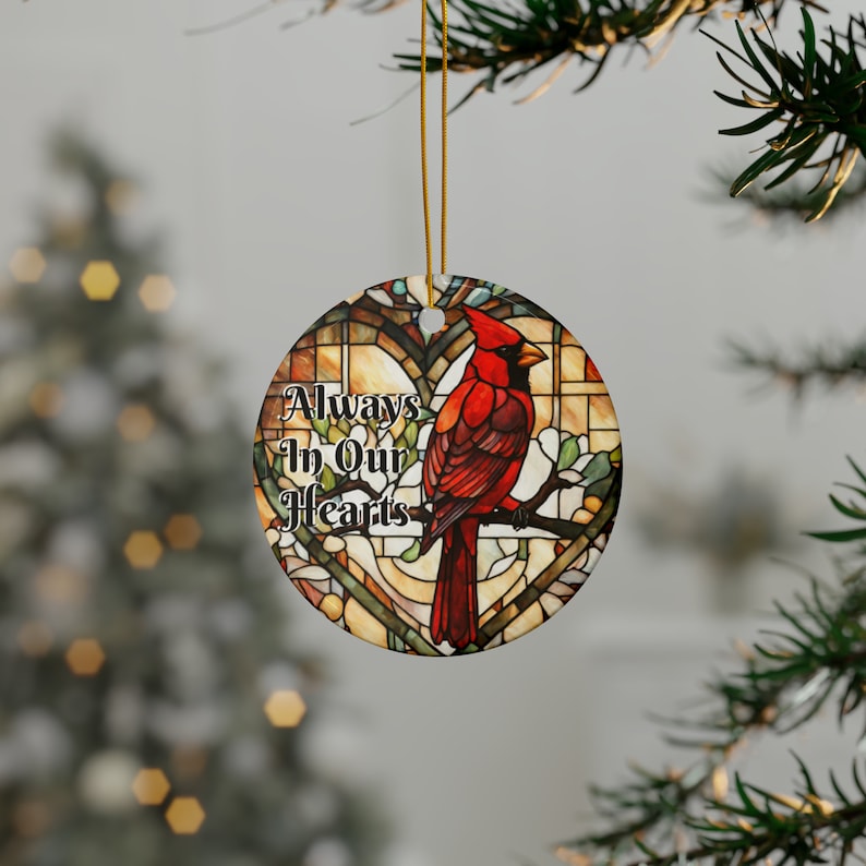 Cardinal Ornament Memorial Unique Family Sympathy Gift Red Cardinal ...
