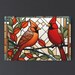 Cardinal Pair Metal Sign: Stained Glass Look Decorative Art - Etsy