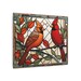 Cardinal Pair Metal Sign: Stained Glass Look Decorative Art - Etsy