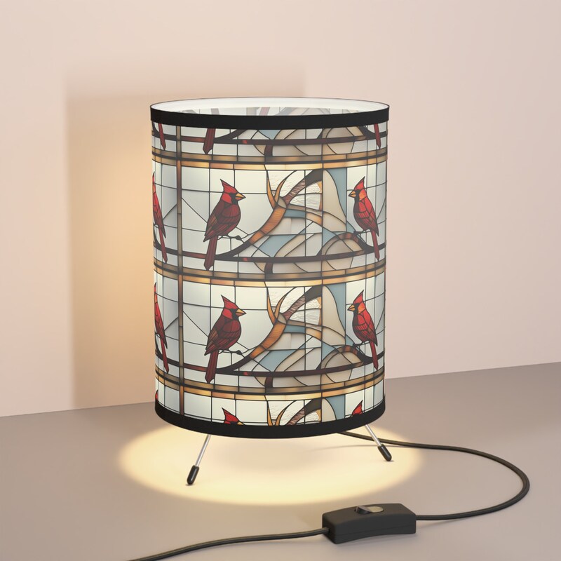 Modern Stained Glass Lamp - Etsy