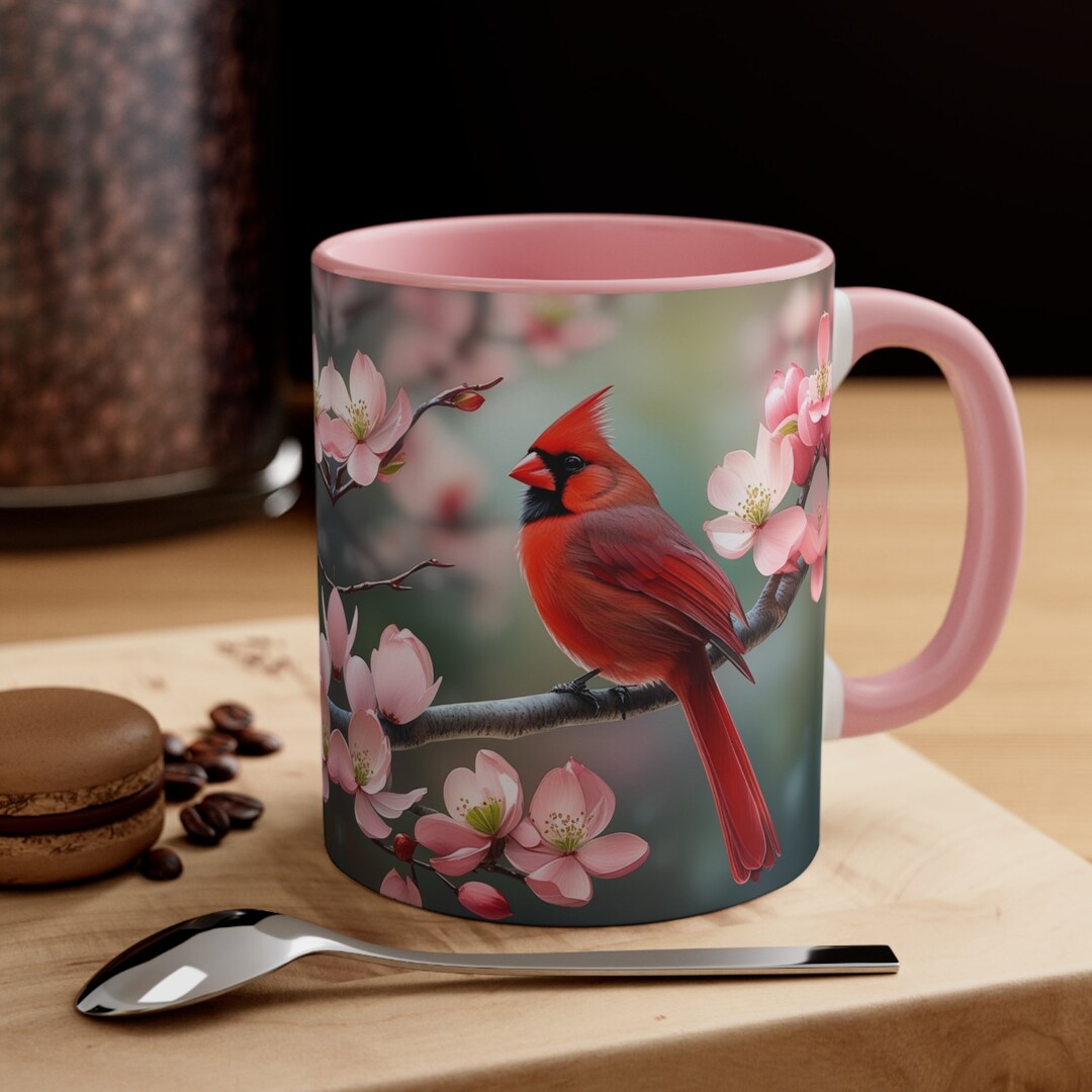 Cardinal Bird Mug | Bird Lover, Bird Watcher Ceramic Coffee Mug ...