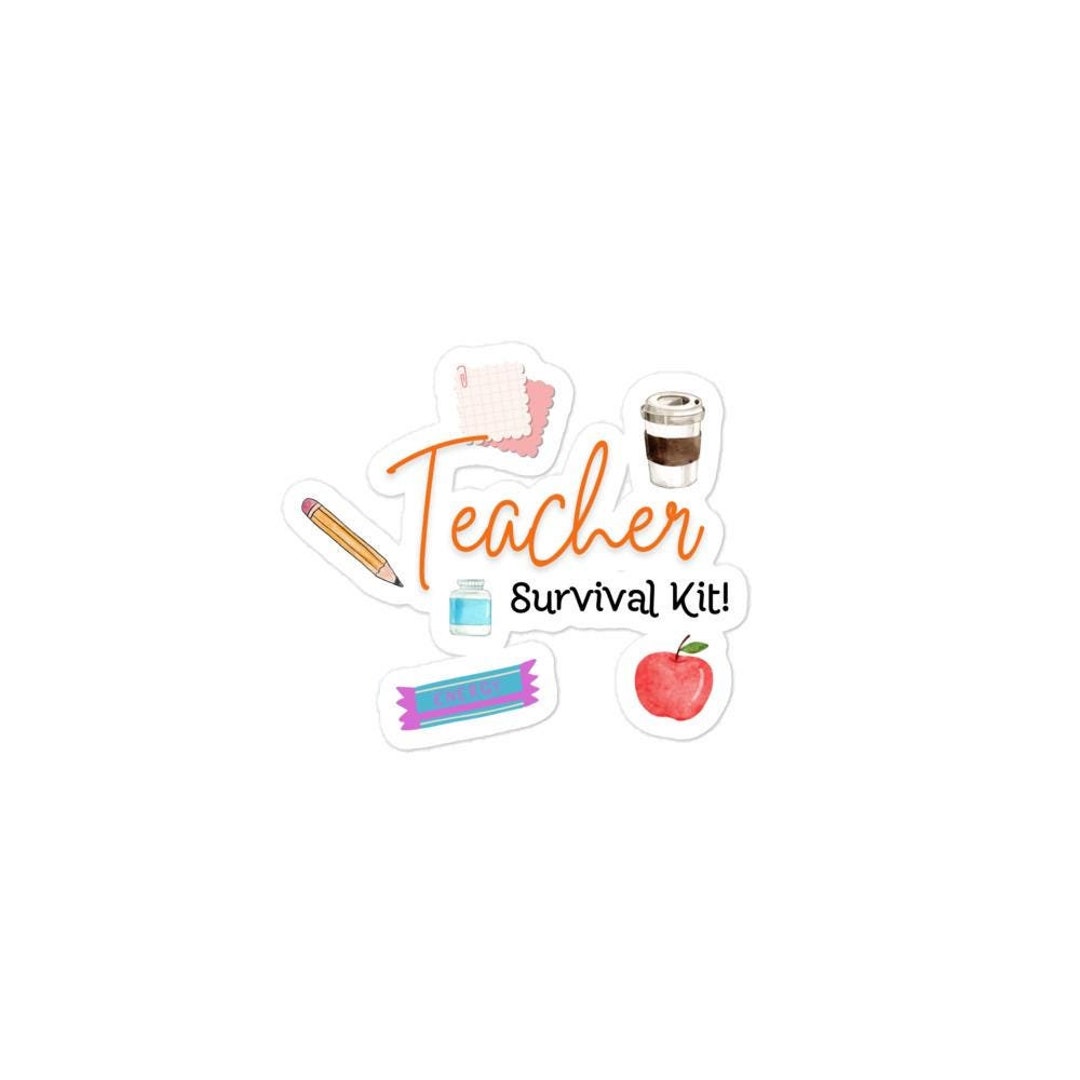Teacher Survival Kit Sticker Teacher Stickers Back to School Sticker ...