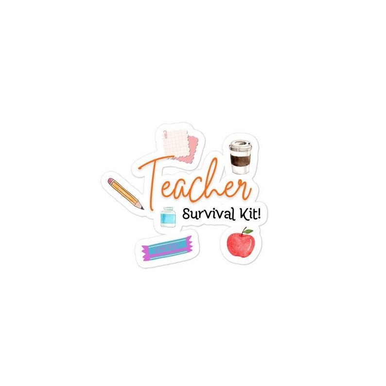 Teacher Survival Kit Sticker Teacher Stickers Back to School Sticker ...