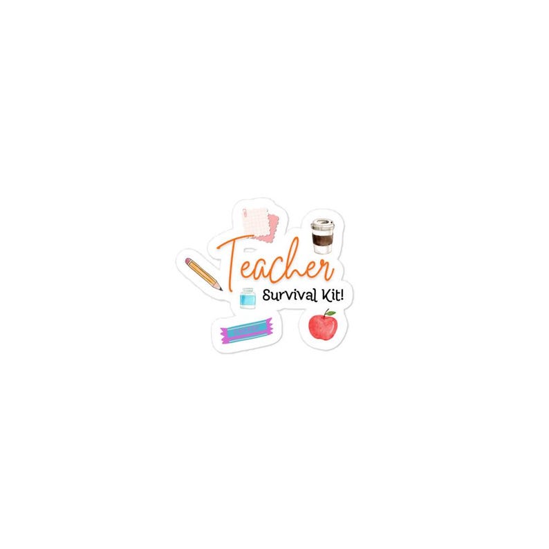 Teacher Survival Kit Sticker Teacher Stickers Back to School Sticker ...