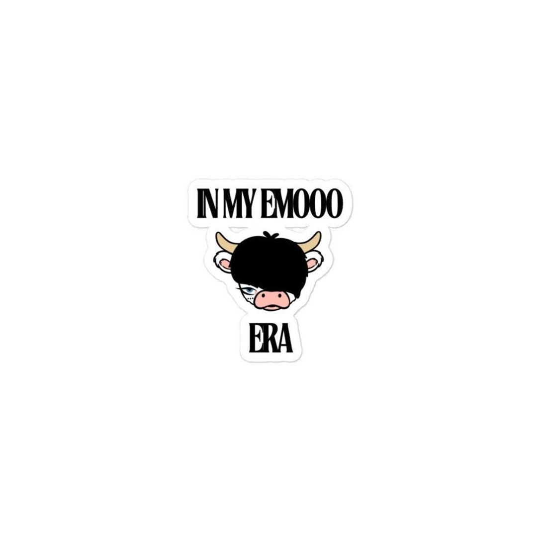 In My Emooo Era Sticker Cow Print Decorative Sticker Decal Funny Cow ...