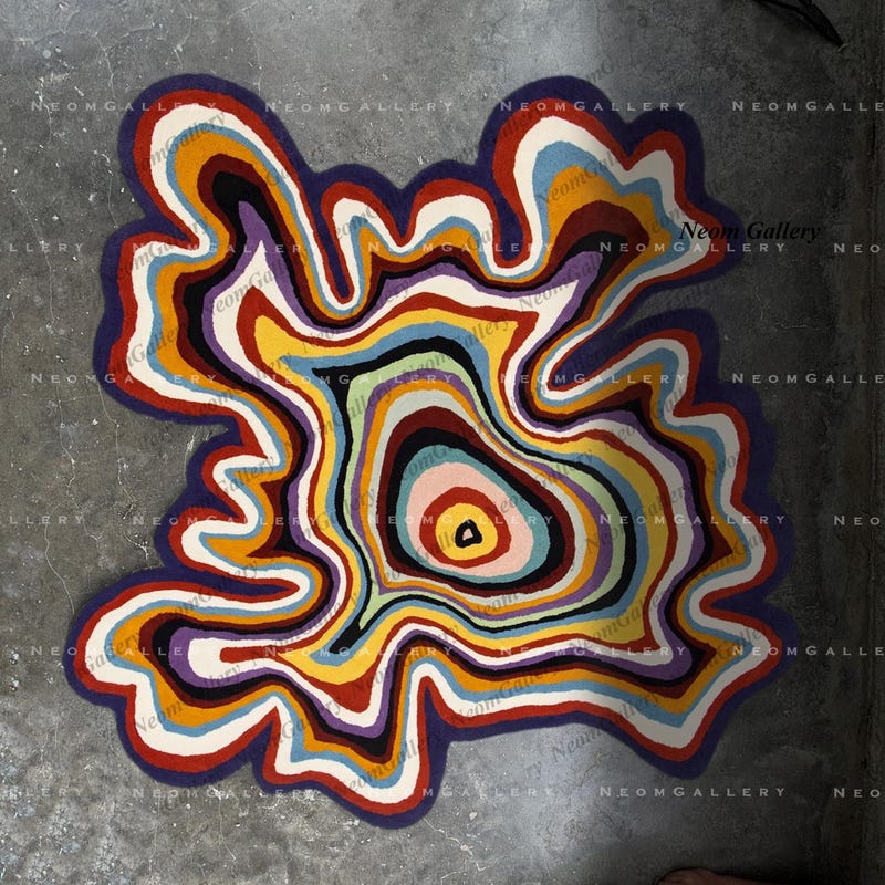 Hand Painted Rug - Etsy