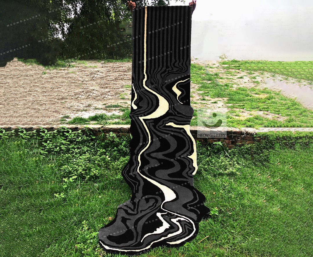 Melting Irregular Runner Hand Tuft Woolen Area Rug, High Quality Rugs ...