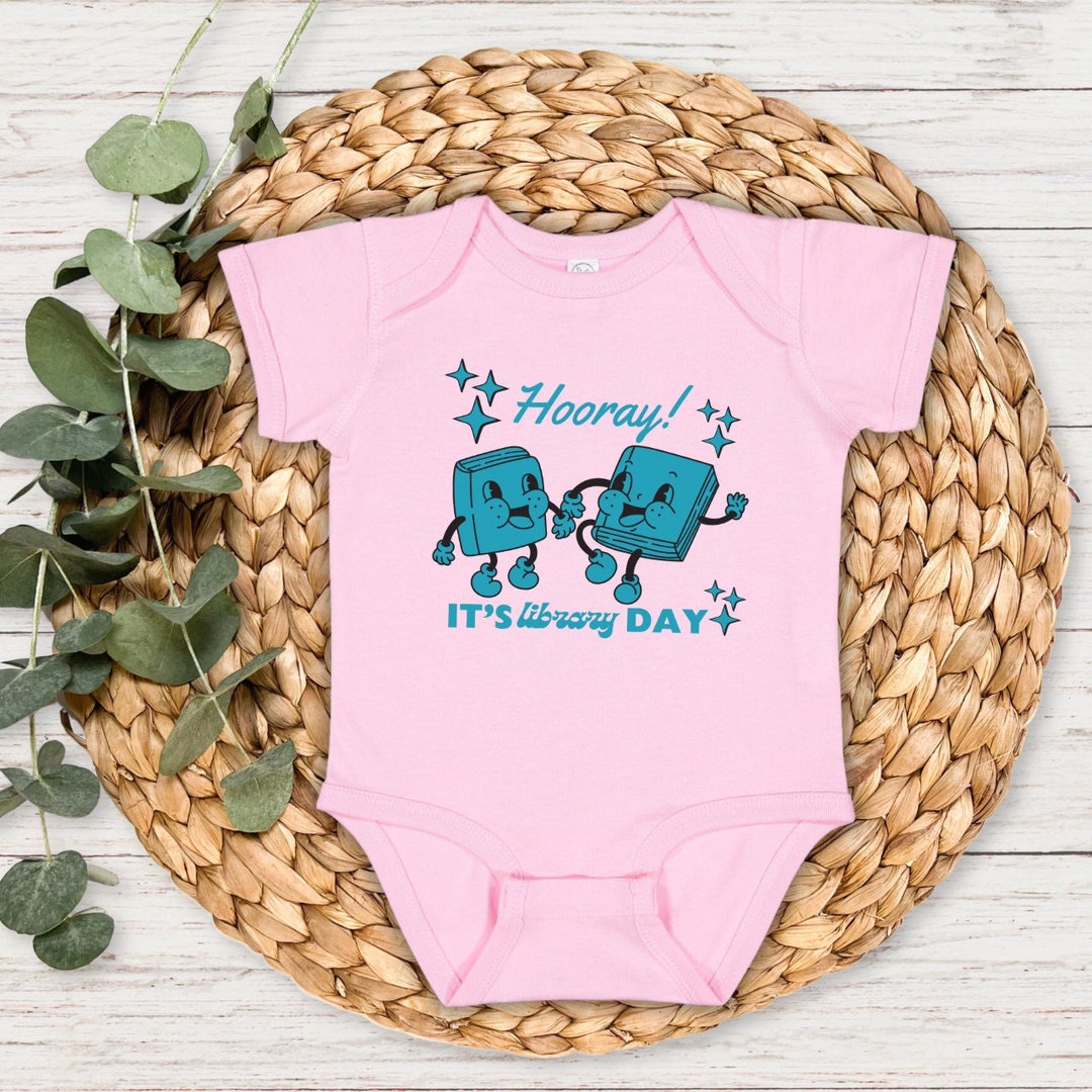 Hooray It's Library Day Baby Onesie Baby Shower Gift for - Etsy