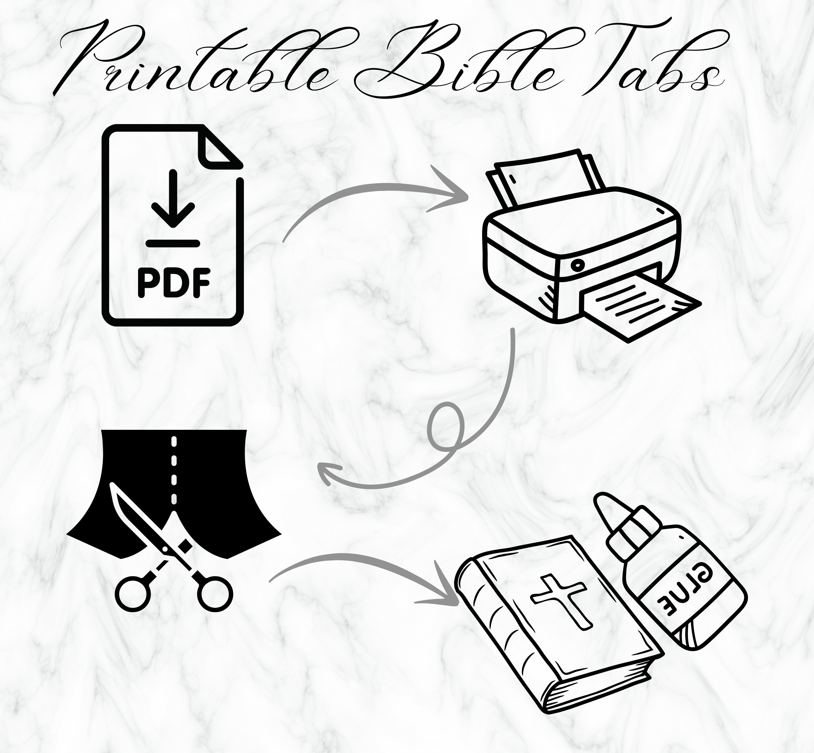 Printable Bible Tabs Digital Bible Tabs, DIY Bible Tabs Minimalist ...