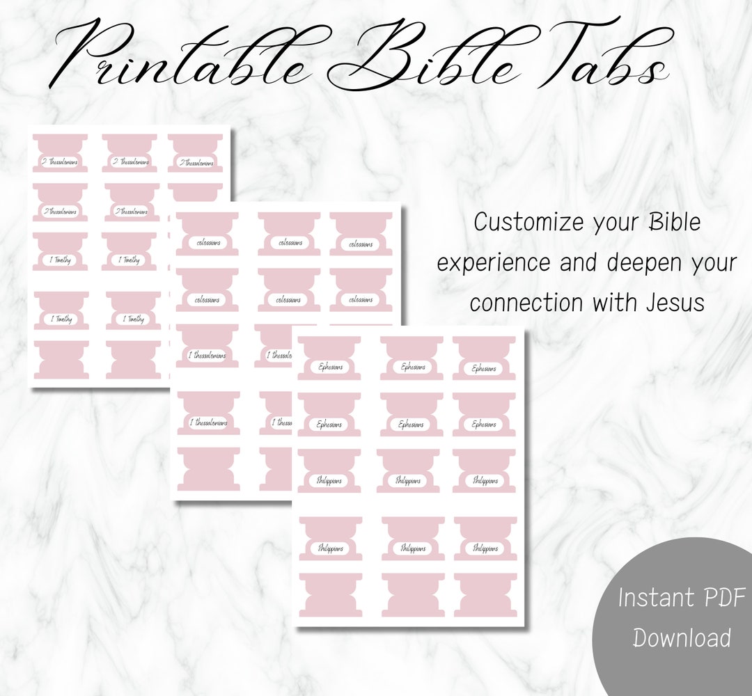Printable Bible Tabs Digital Bible Tabs, DIY Bible Tabs Minimalist ...