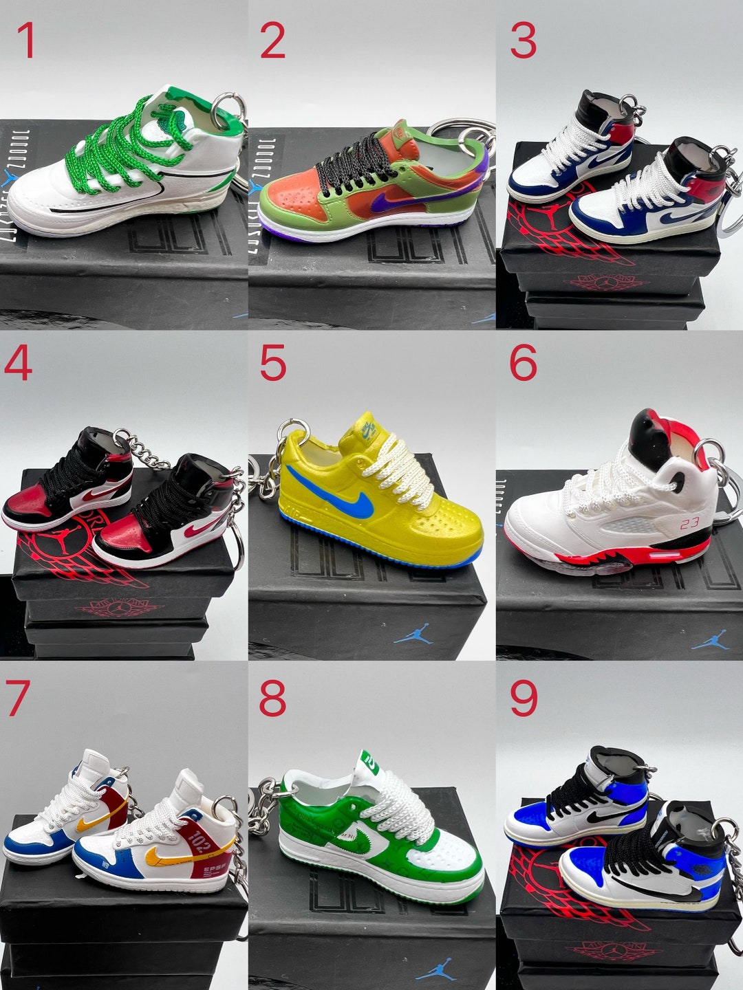 Free Ship Variety Mini Shoe jordan/ AF/ SB Dunk/ Mini Sneaker - Etsy