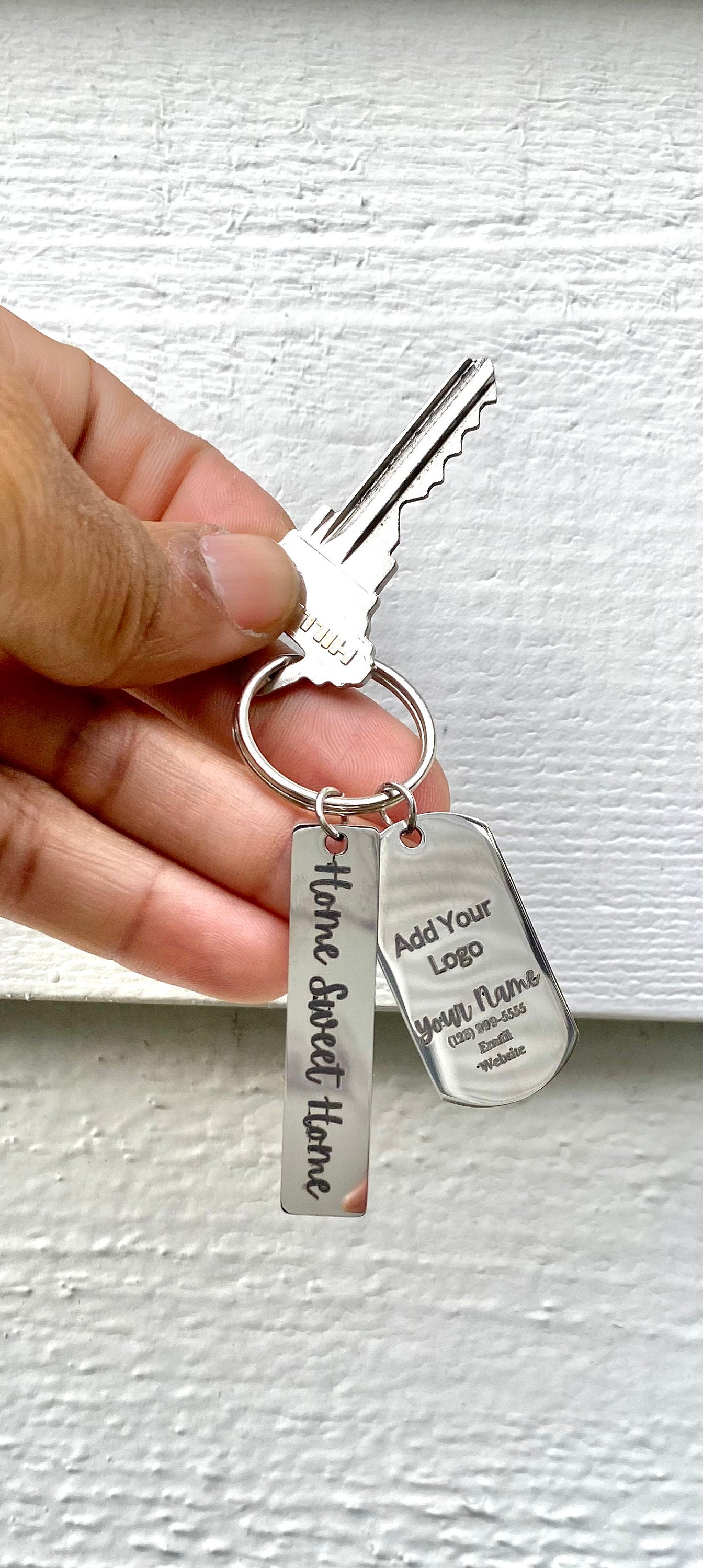 Custom New Home Keychain Custom Realtor Metal Home Sweet Home Keychain ...