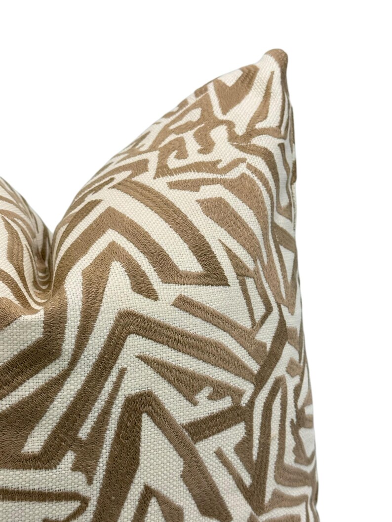 Handmade Tan Abstract Pillow Cover, Modern Neutral Cushion - Etsy