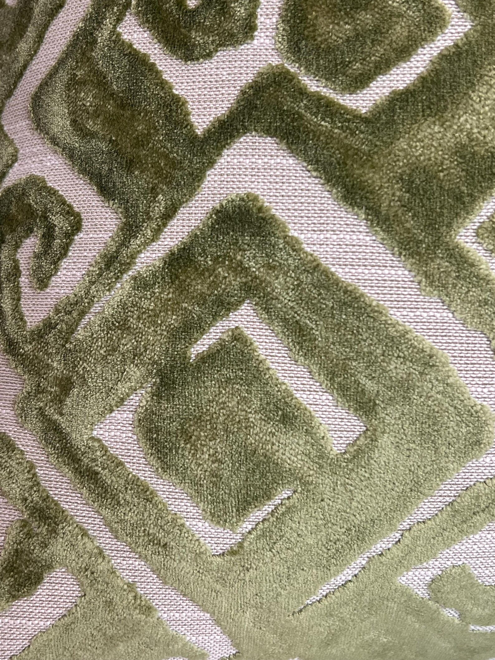 Chartreuse Green Designer Cut Velvet Throw Pillow Cover Green Velvet ...