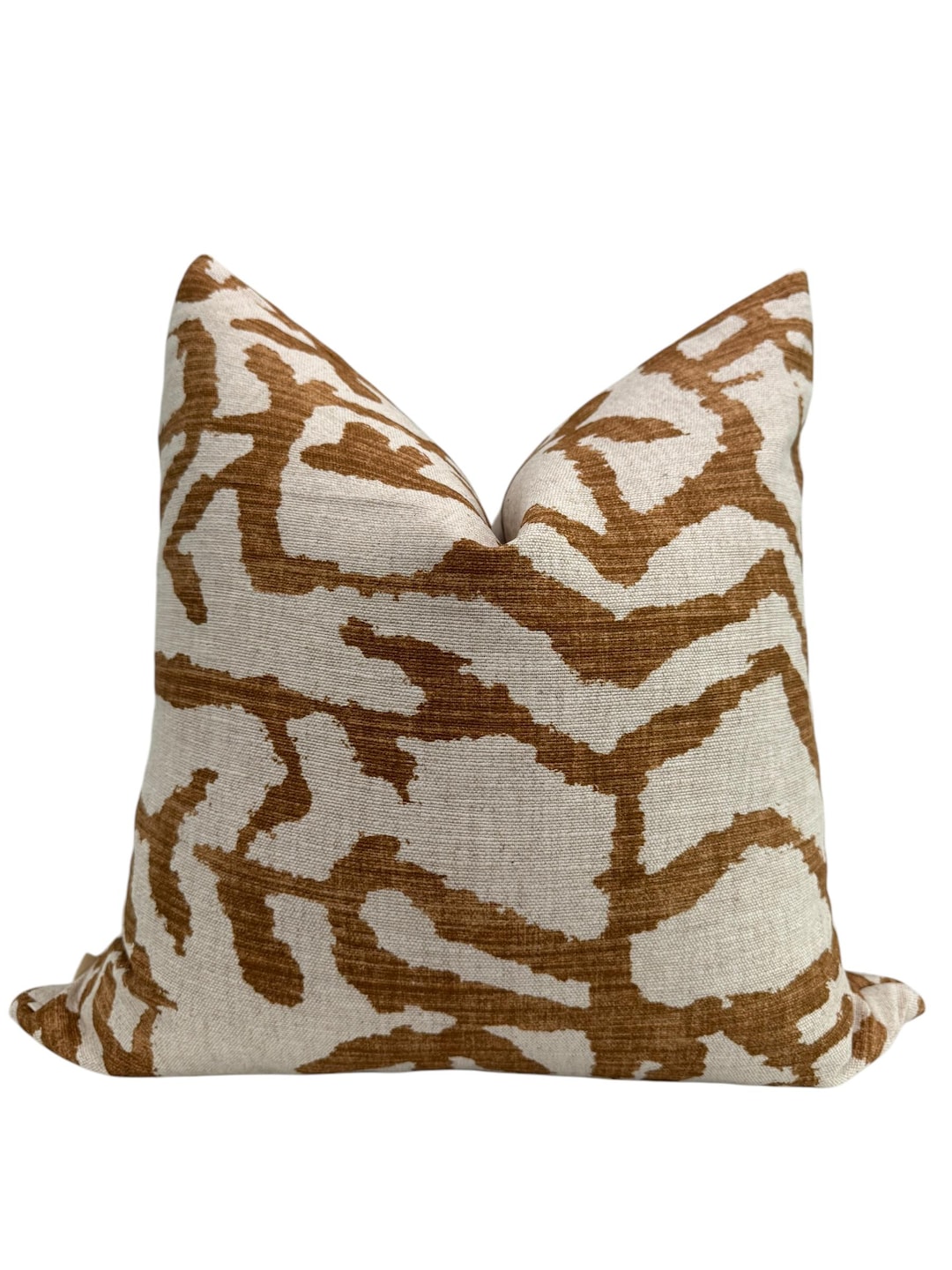 Rust Abstract Pillow Cover, Modern Pattern Throw Pillow, Burnt Orange ...