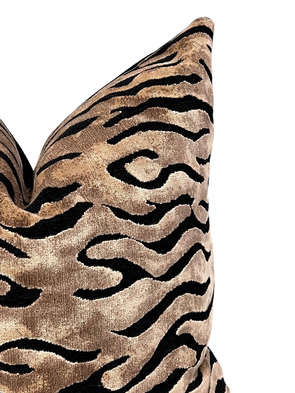 Zebra Print Velvet Pillow Cover, Handmade Safari Throw Pillow - Etsy