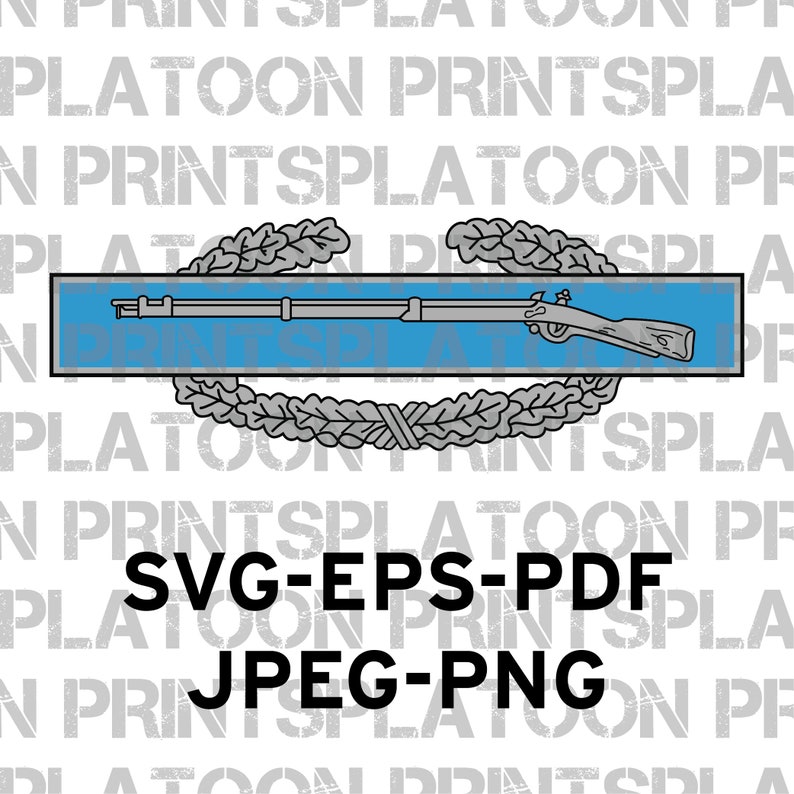 Combat Infantry Badge CIB Svg, Pdf, Jpeg, Png, Eps Instant Download - Etsy