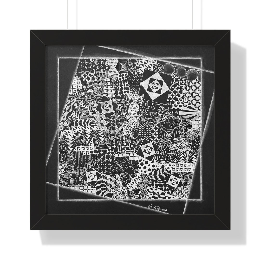 Original Zentangle Framed Art Print - Etsy