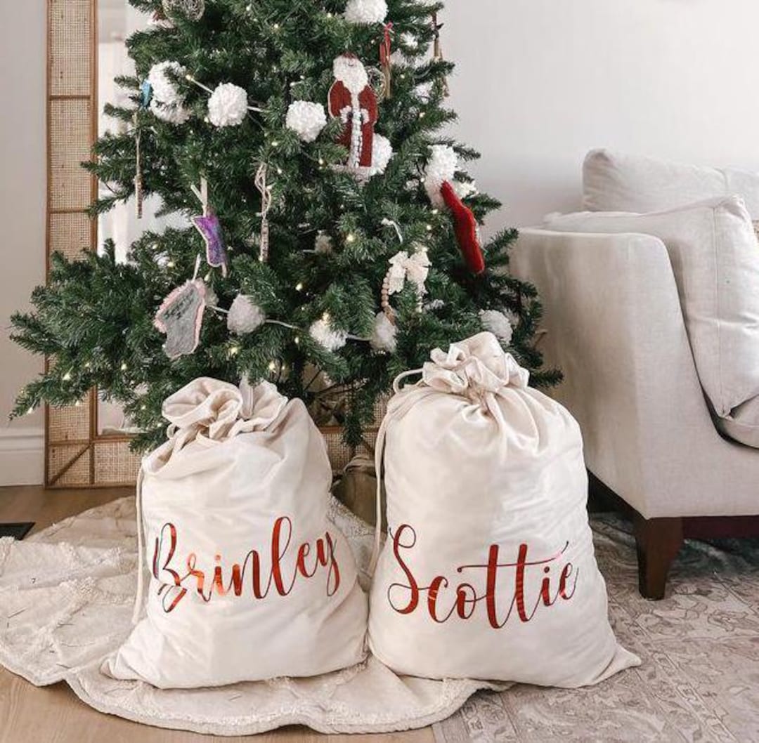 Personalized Santa Sack | Custom Velvet Santa Sack | Christmas Gift Bag ...