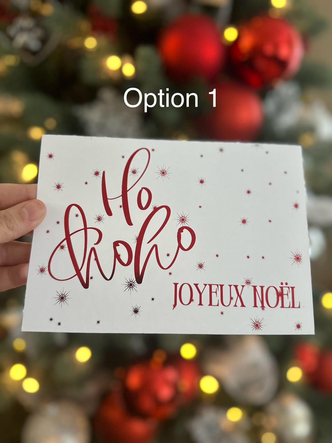Joyeux Noël French Christmas Card Personalized Greeting Card Holiday ...