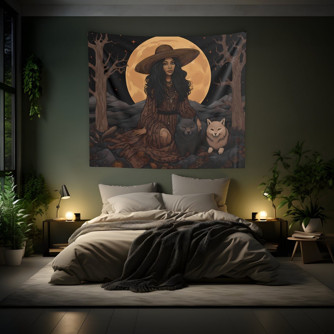 Mesa Goddess Wall Tapestry: Witchy Nature Aesthetic Sizes - Etsy